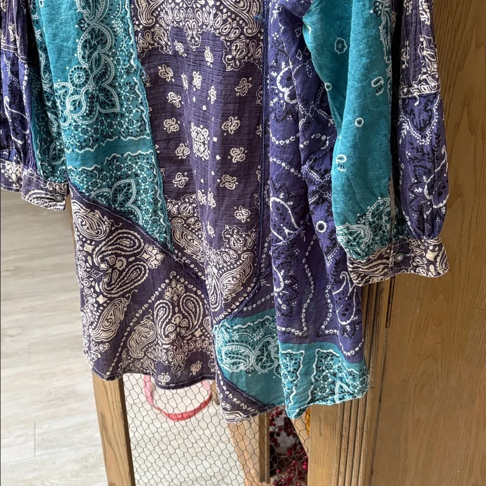Free People | Tops | Free People We The Free Sun Valley Bandana Tunic ...
